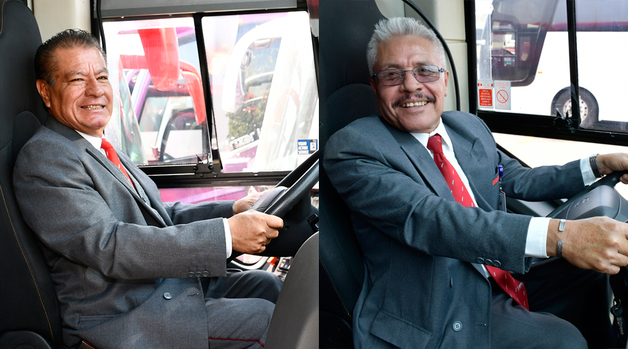Despues de más de 25 años laborando, se jubilan dos conductores de ADO ...